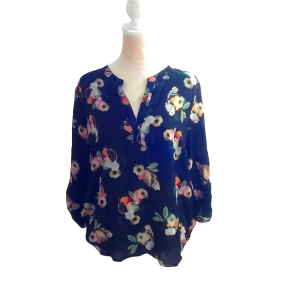 Wantable | Tops | Nwt Wantable Womans Black Floral Vneck Semi Sheer Top ...